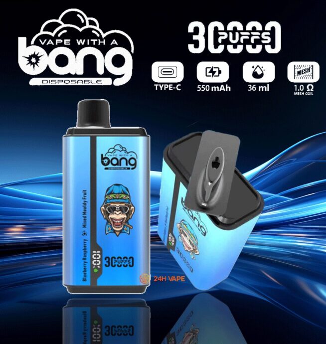 Bang 30000 30k Puffs 0% 2% 3% 5% Nicotine Double Taste LCD Display Disposable Vape - 24H VAPE