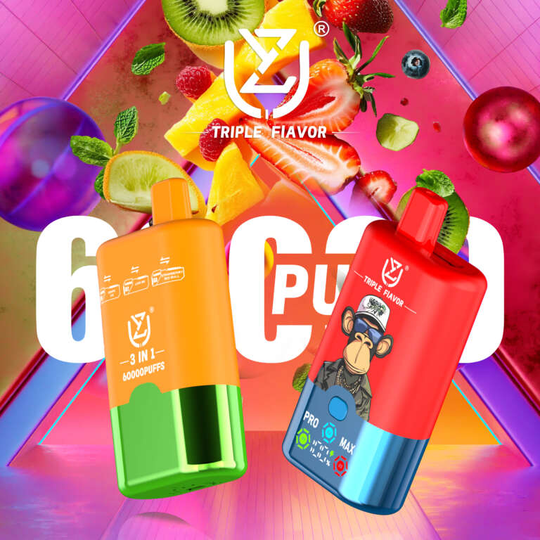 WASPE 60000 60k Puffs 3 in 1 Flavors Newest Original Rechargeable LED ...